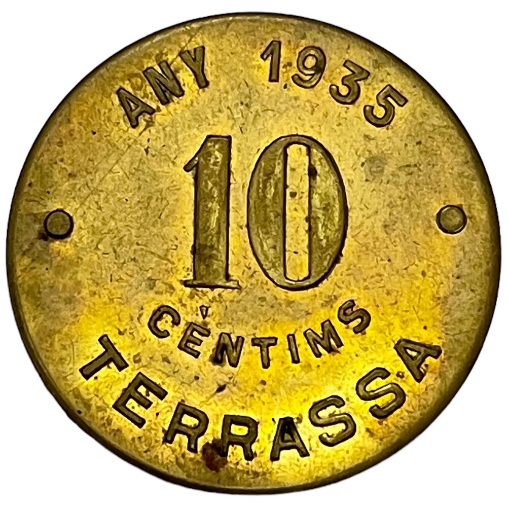 Испания, Тарраса 10 сентимо 1935 г. (Токен кооператива "Эльс Амикс")