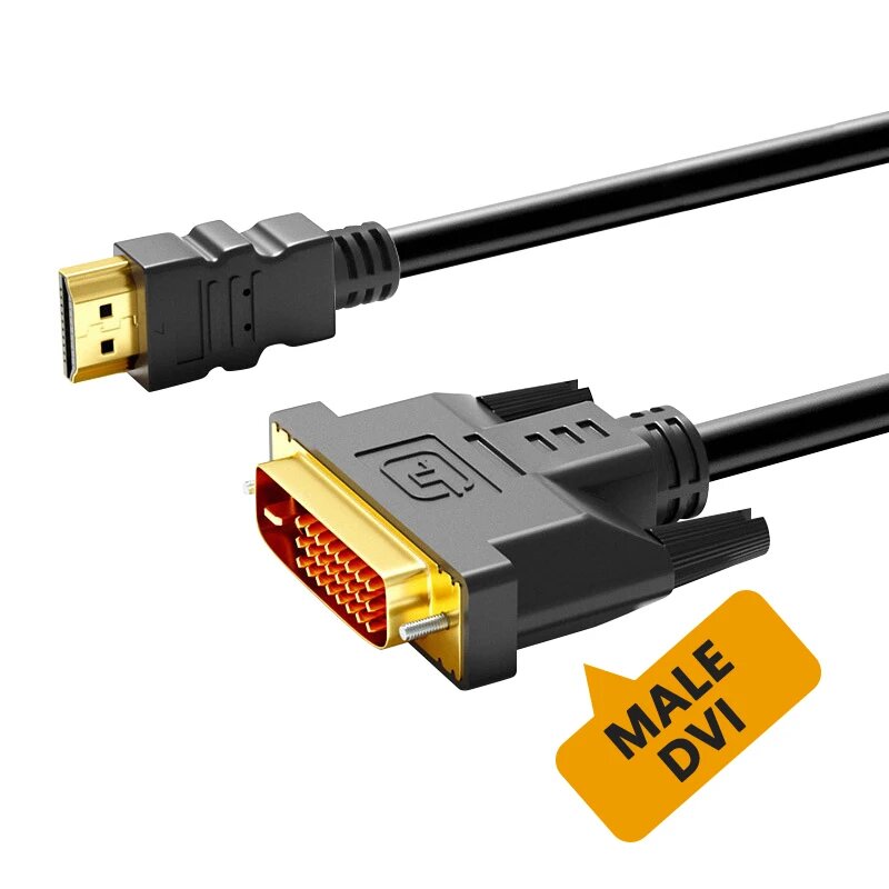 YUTUOXINGQI HDMI-совместимый DVI-HDMI кабель 1.5 метра 2 м
