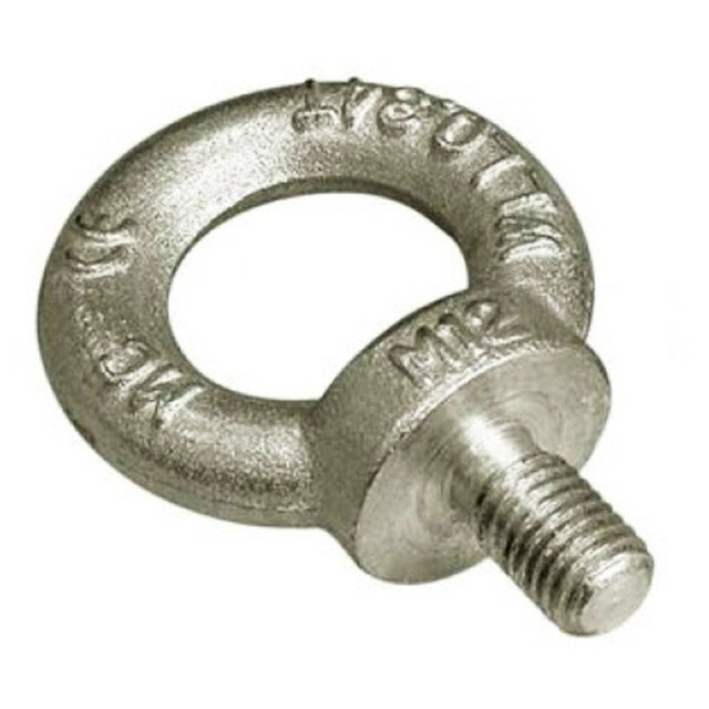 Болт DIN 580 12 мм, резьба M12, стальной крепёж по стандарту DIN 580, шестигранная головка