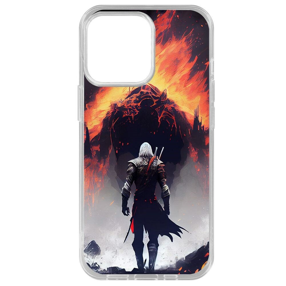 Чехол-накладка Krutoff Clear Case Ведьмак. Геральт для iPhone 14 Pro Max