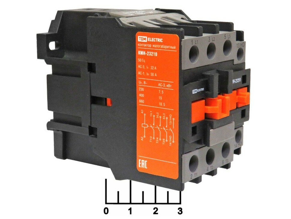 Контактор (пускатель) 110V 32A КМН-23210 TDM (дополнительные контакты NO)
