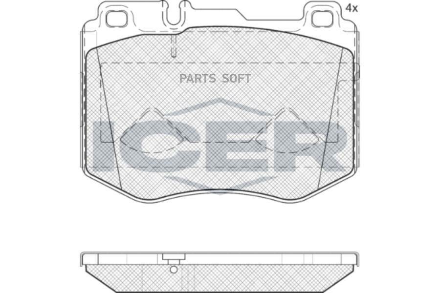 ICER 182195-200 Колодки торм. дисковые MB C-Class w205 (14-) E-Class w213 (16-) ()