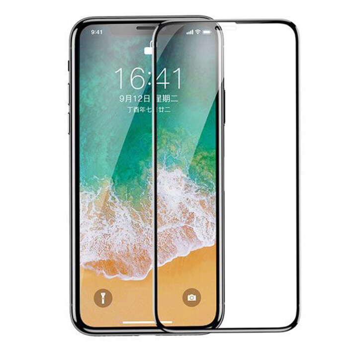Защитное стекло с рамкой Proda Remax 3D Full Glue 0.25 mm для iPhone X/XS, черное