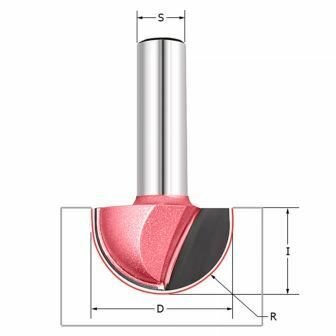 Фреза галтельная полукруг (чаша) Z=2 R=3 D=6x6x42 S=8 PROCUT 203802P