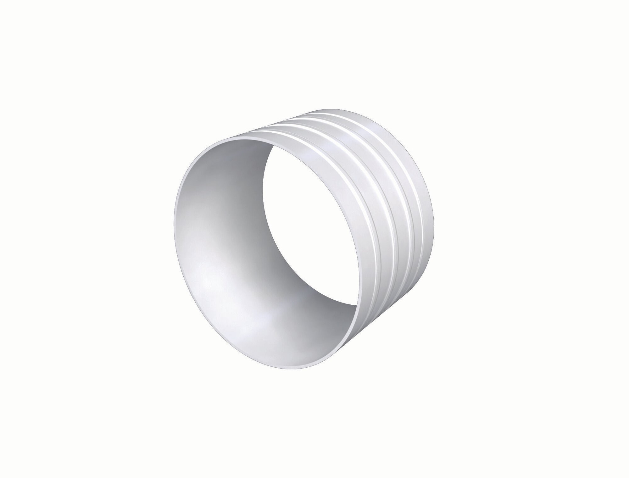 Соединитель для воздуховода ERA пластиковый, диаметр 125 мм, с резиновыми уплотнителями