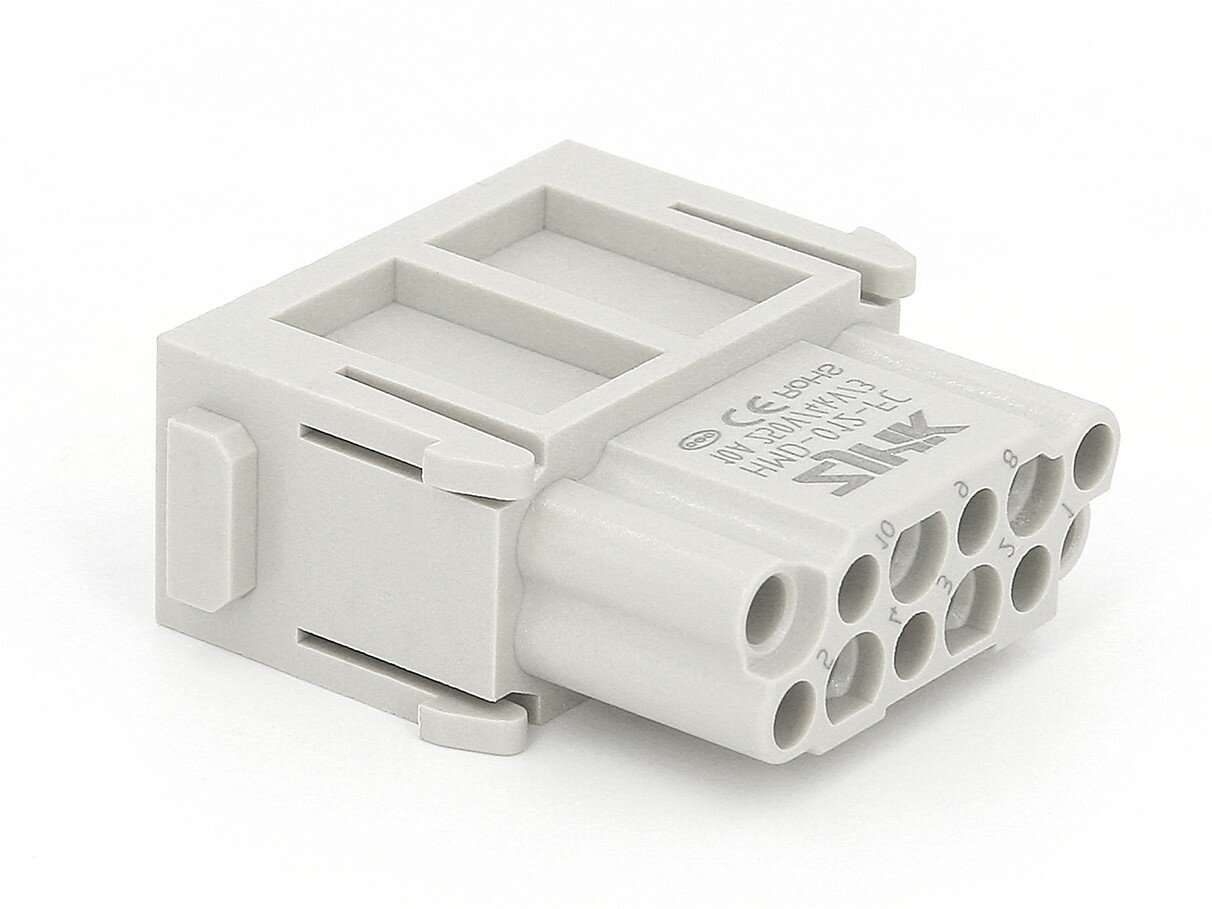 Модульная контактная вставка прямоугольного промышленного разъема ZJHK HMD-012-FC (09140123101)