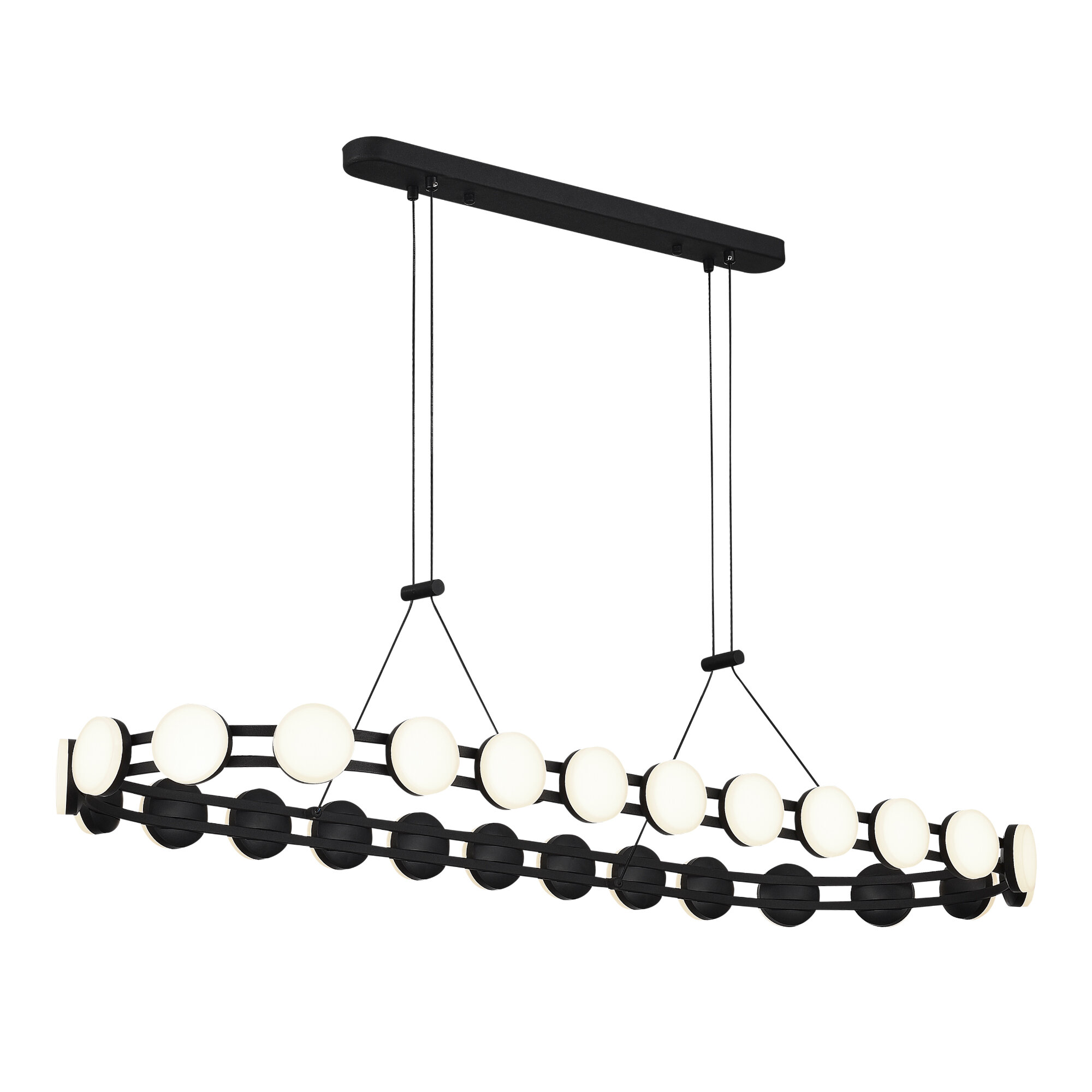 ST Luce Светильник подвесной черный/белый LED 1*50W 4000K SL6610.403.26