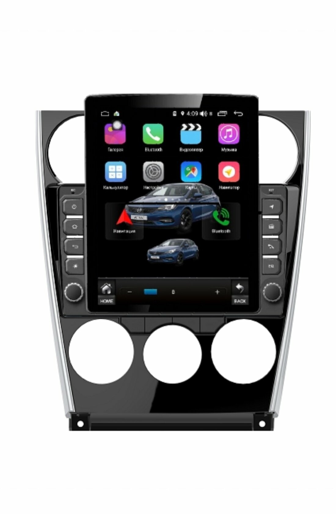 Магнитола андроид Tesla для Мазда 6 (Mazda 6 GG) 2002-07г/ 8-ядер по 2,2МГц/4+64гб/Android-Auto/CarPlay