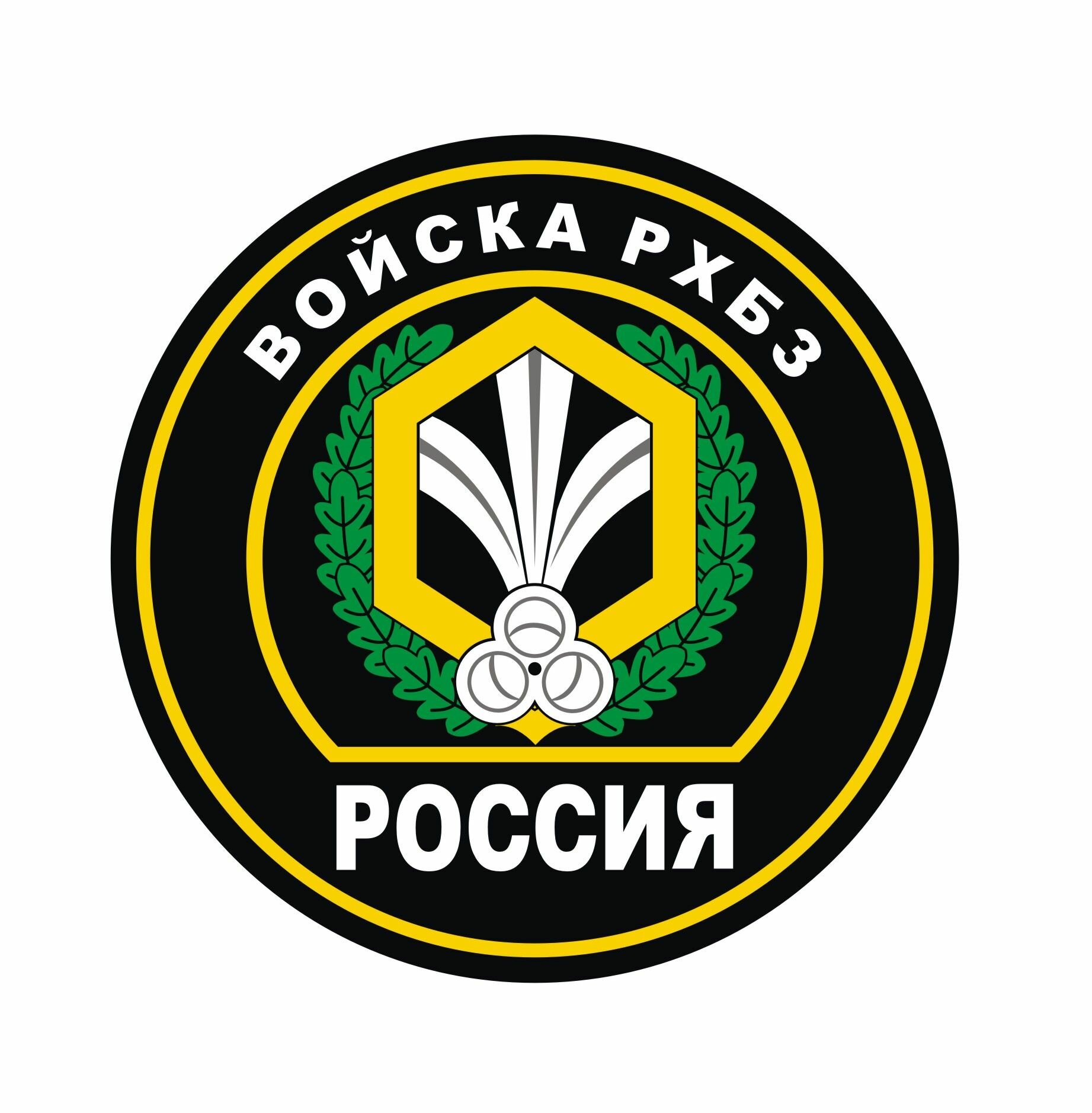 Наклейка "Войска рхбз" эмблема 16х16см