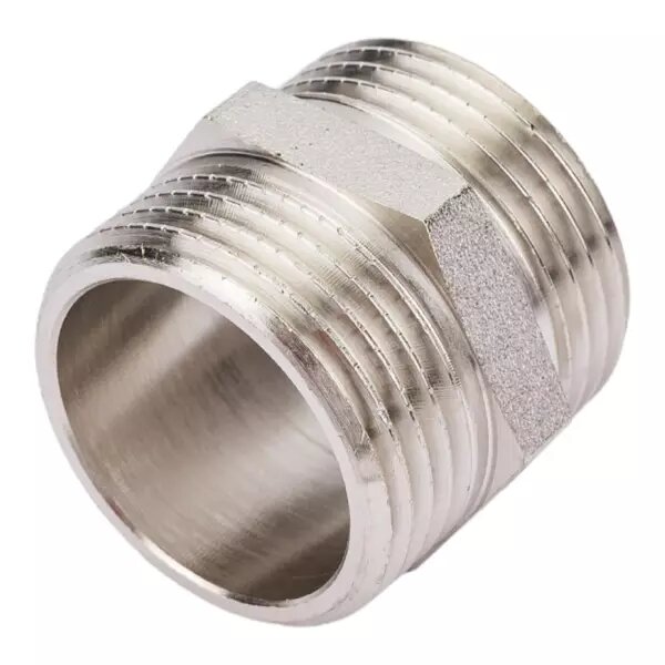 Ниппель 1" латунь никелир. STI