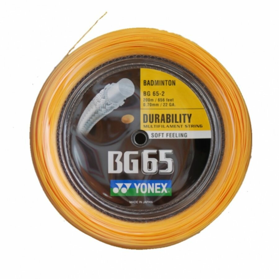 Струна бадминтонная Yonex BG-65 200m Orange