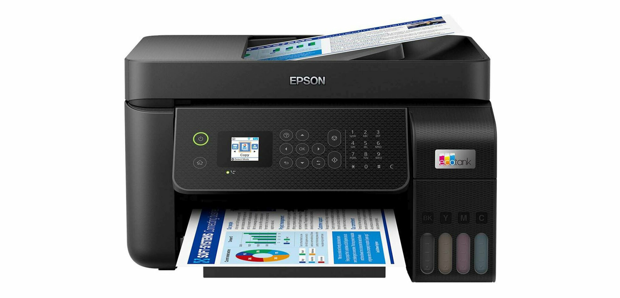 МФУ струйный Epson L5290 цветная печать, A4, цвет черный [c11cj65512/c11cj65409]
