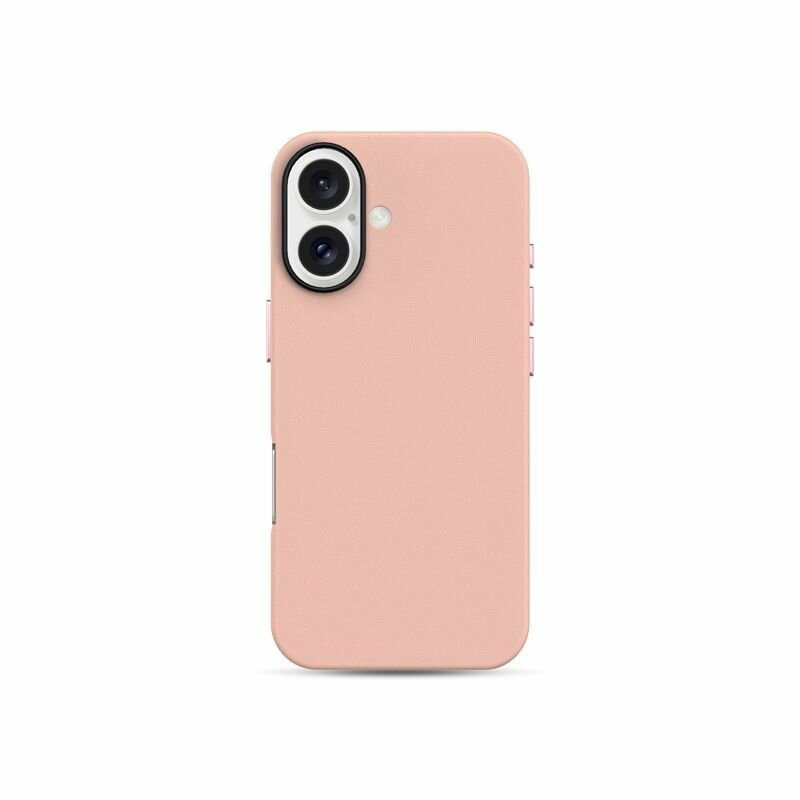 Чехол кожаный iPhone 16 Plus K-DOO MAG NOBLE c поддержкой беспроводной зарядки, светло-розовый