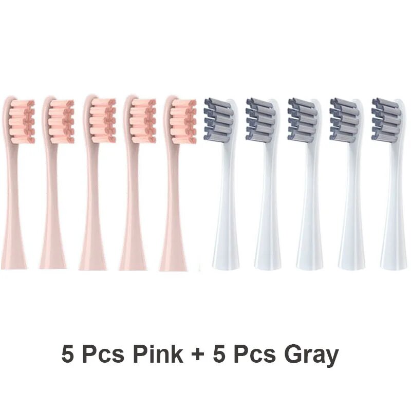 Насадки для зубной щетки Oclean, 10 шт, 5Pink5Gray
