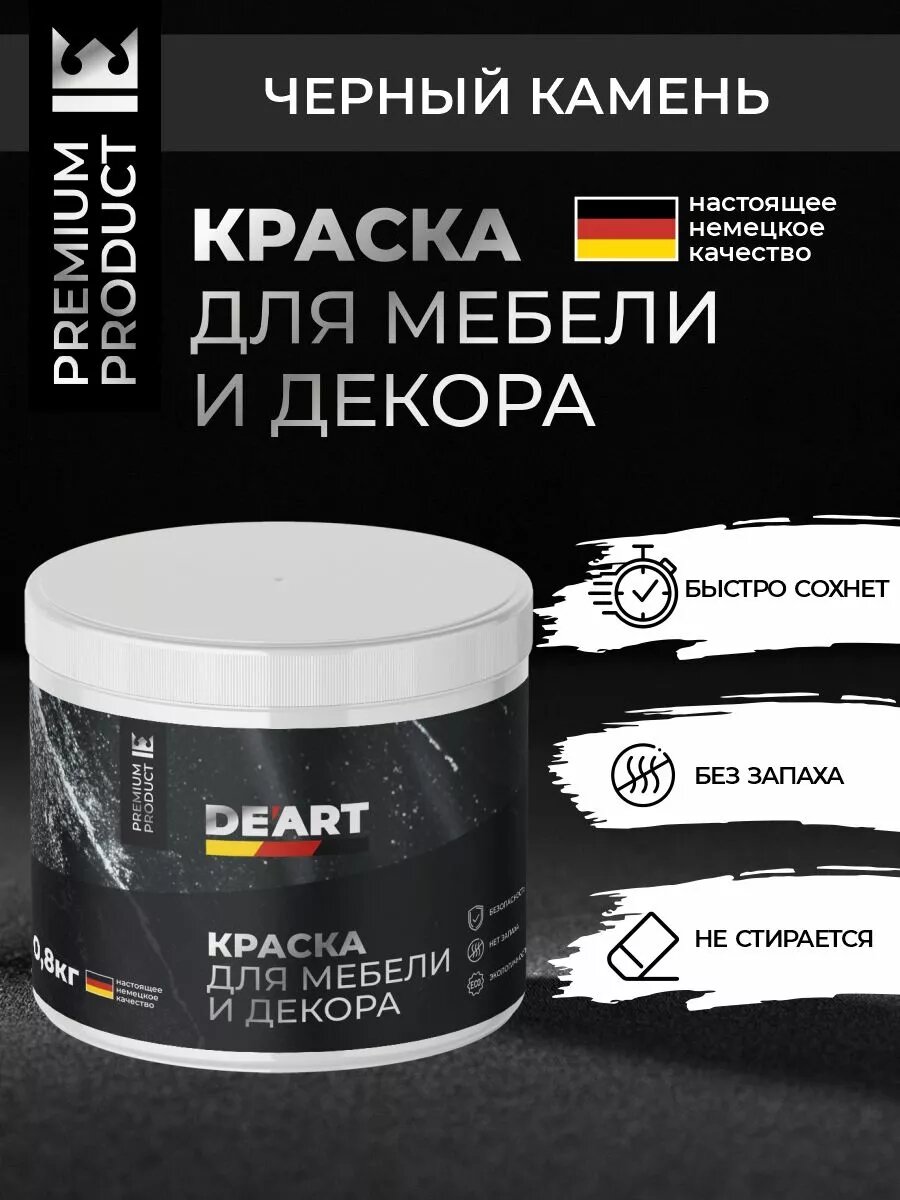 Меловая краска для мебели и дерева без запаха быстросохнущая
