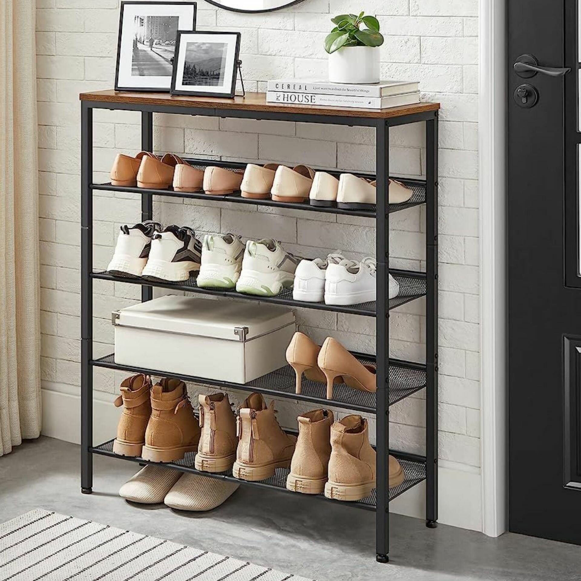 Полка-стеллаж для обуви VASAGLE Лофт, 5 секций