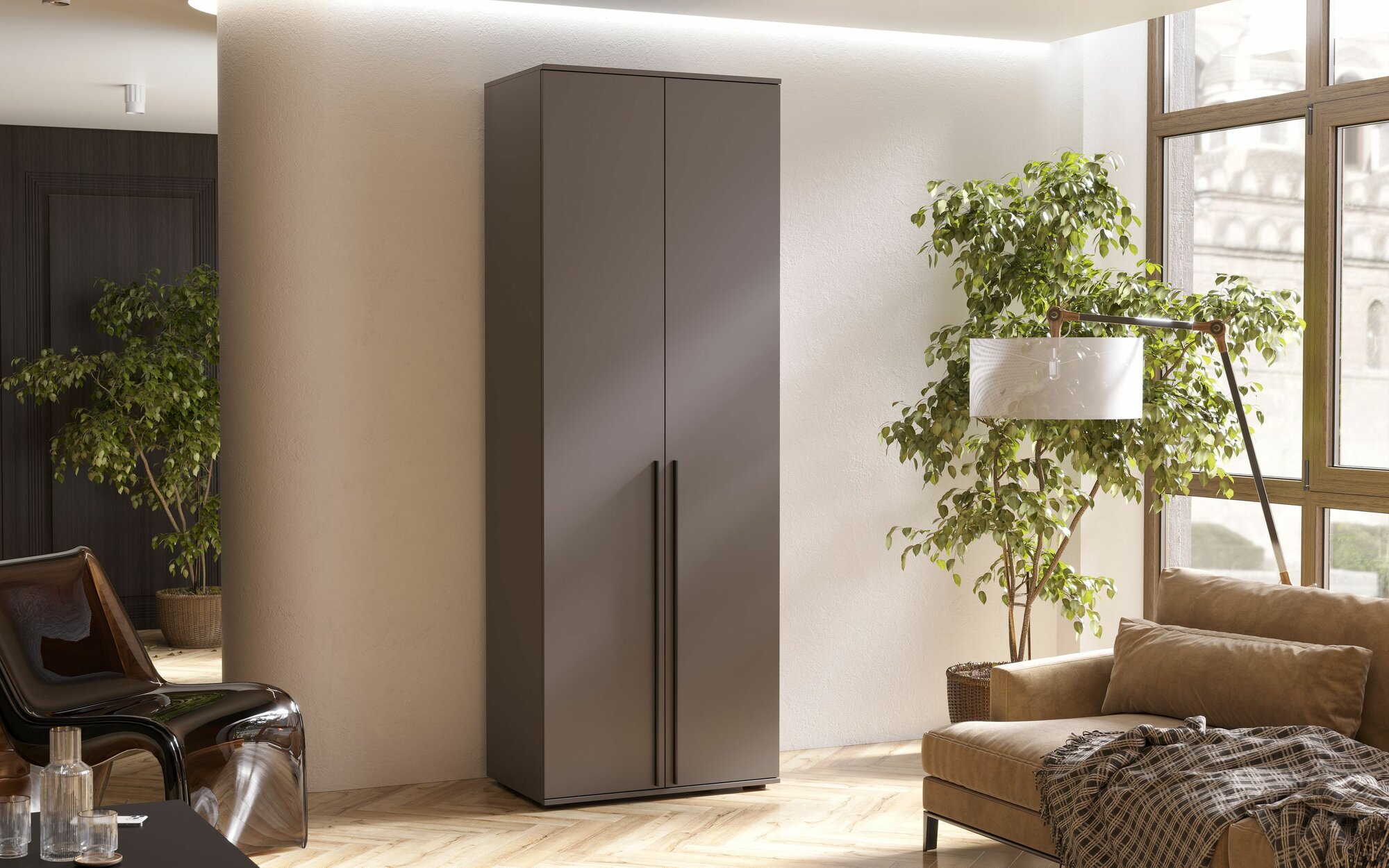 Шкаф 2-х створ. Норд 80 см. Графит