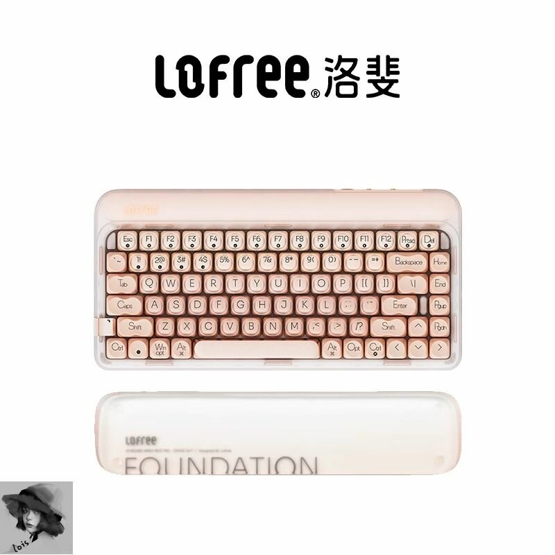 Розовая прозрачная клавиатура Подшипник запястья lofree