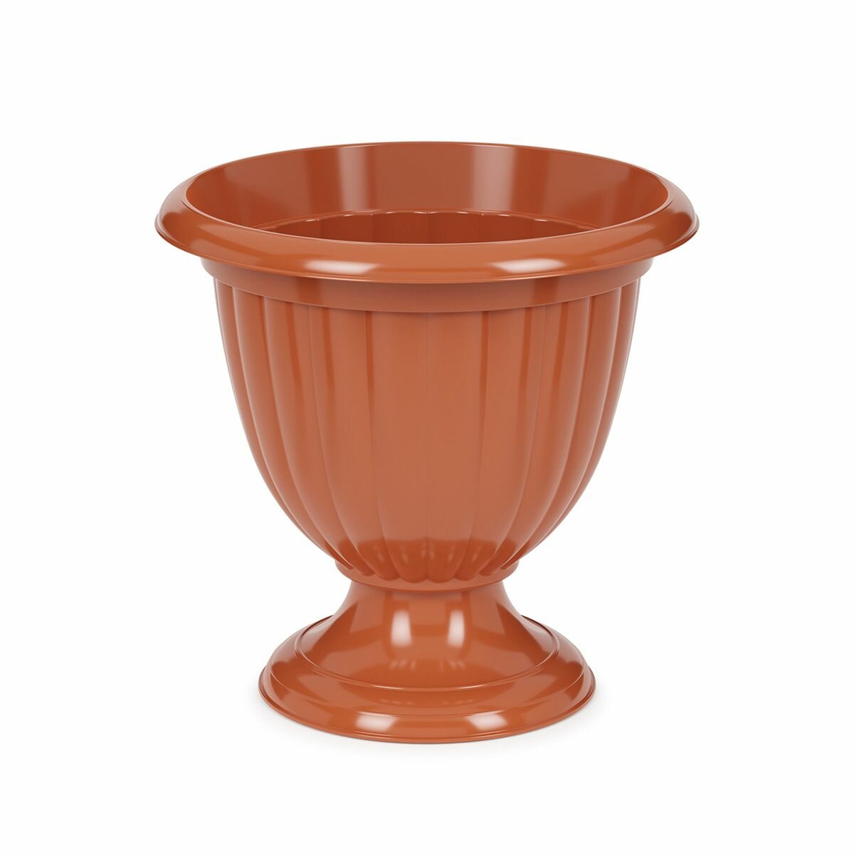 Вазон "Альтернатива" Жасмин, 9 литров, цвет: коричневый, пластик