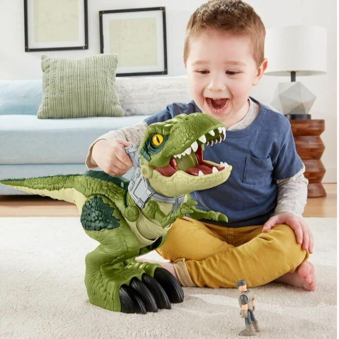 Фигурка динозавра Jurassic World Dino Escape Тираннозавр Рекс с звуком и подвижными суставами, высота 35 см — фото 1