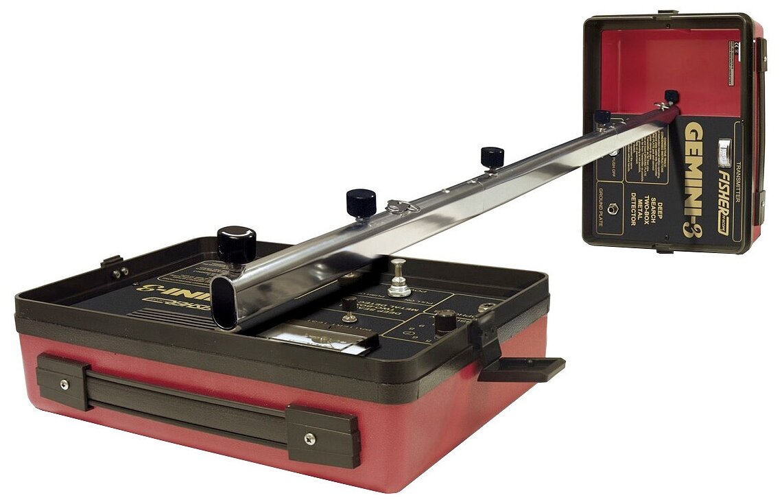 Металлоискатель Fisher Gemini 3, глубинный, RF, ручная балансировка, красный