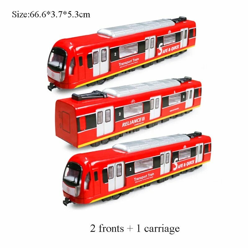 Металлический поезд-метро, 2 fronts 1 carriage