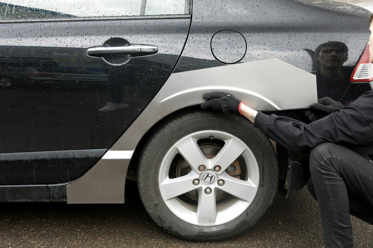 Арки ремонтные комплект для Honda Civic 8 4D ( Хонда Цивик 4Д ), холоднокатаная сталь 0.8 мм