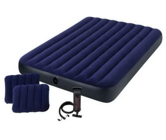 Надувной матрас 152x203x25см "Classic" с подушками и насосом, до 272кг