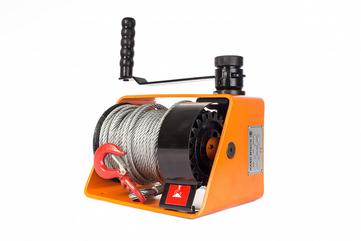 Лебедка ручная червячная TOR VS-500 с канатом (113057) (г/п 500кг, канат 25м).