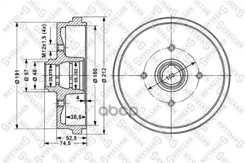 Барабан тормозной Stellox арт. 6025-4708-SX