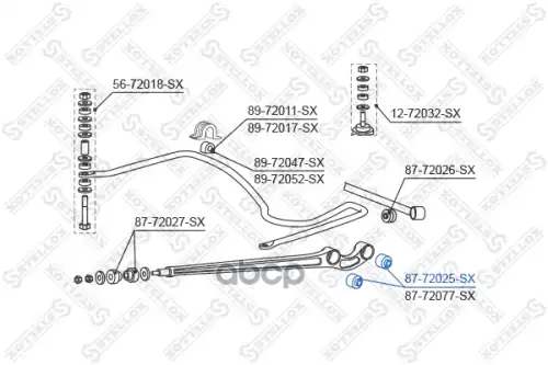 Сайлентблок зад. продол. рычага зад! Mitsubishi Pajero L14#G/V2#/V4#W 88-93 Stellox арт. 8772025SX