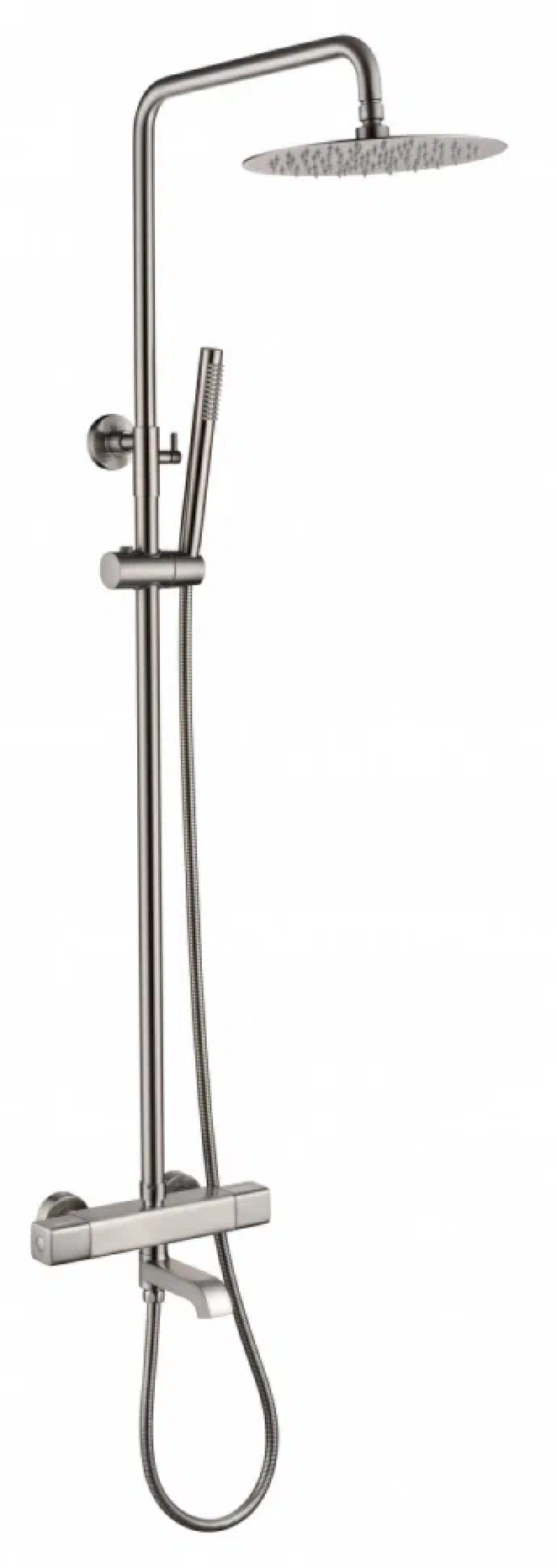 Душевая система с термостатом Grocenberg GB7005 Никель, верхний душ
