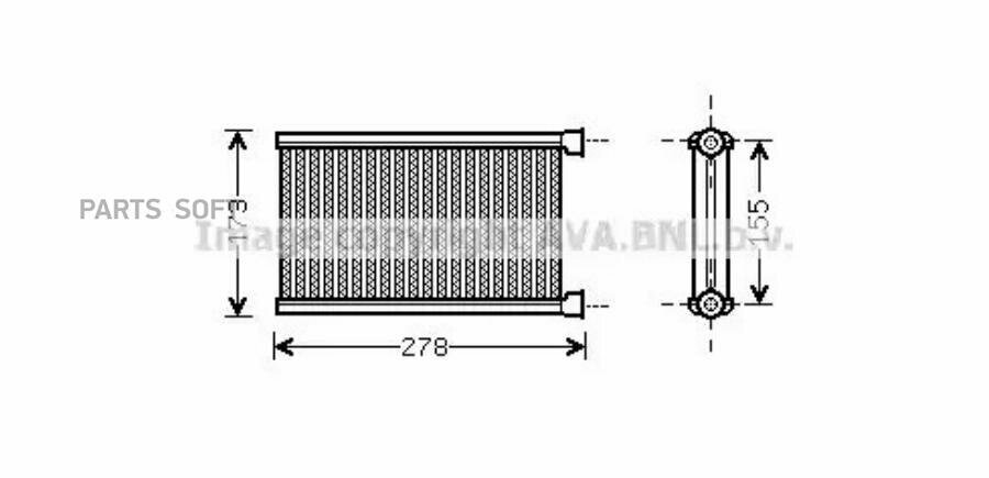 AVA BW6344 Радиатор отопителя BMW 1 3 X1 X3 ()