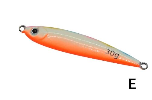 TAKEDO-Luminous Belly Jig Lure джиг 30-100 г Оранжевый, 40G 7.5CM, E