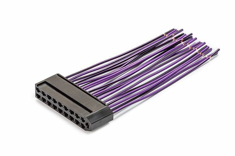 Разъем 19-ти контактный к монтажному блоку коробки воздухопритока для а/м ВАЗ 2108-99, с проводами