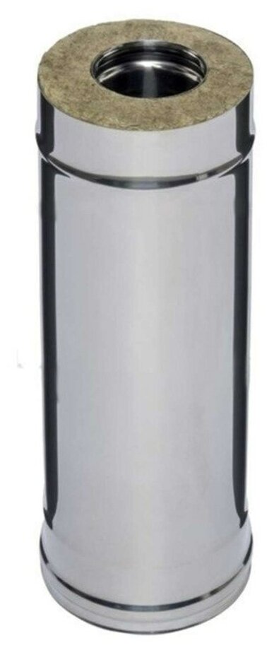 Дымоход, сэндвич, нержавеющая сталь, толщина стенки 0,5 мм, 100x200 мм