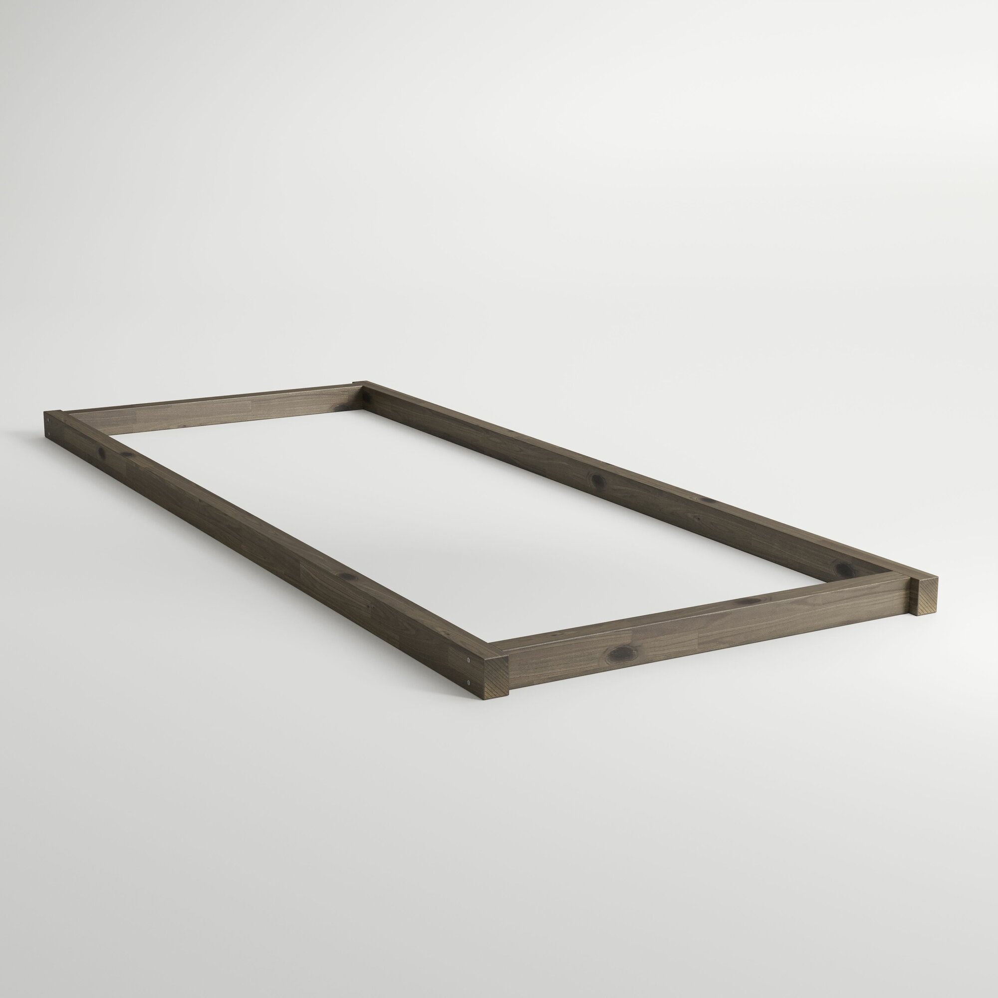 Кровать односпальная в японском стиле, 90х200 см, из массива березы, Hansales, цвет венге