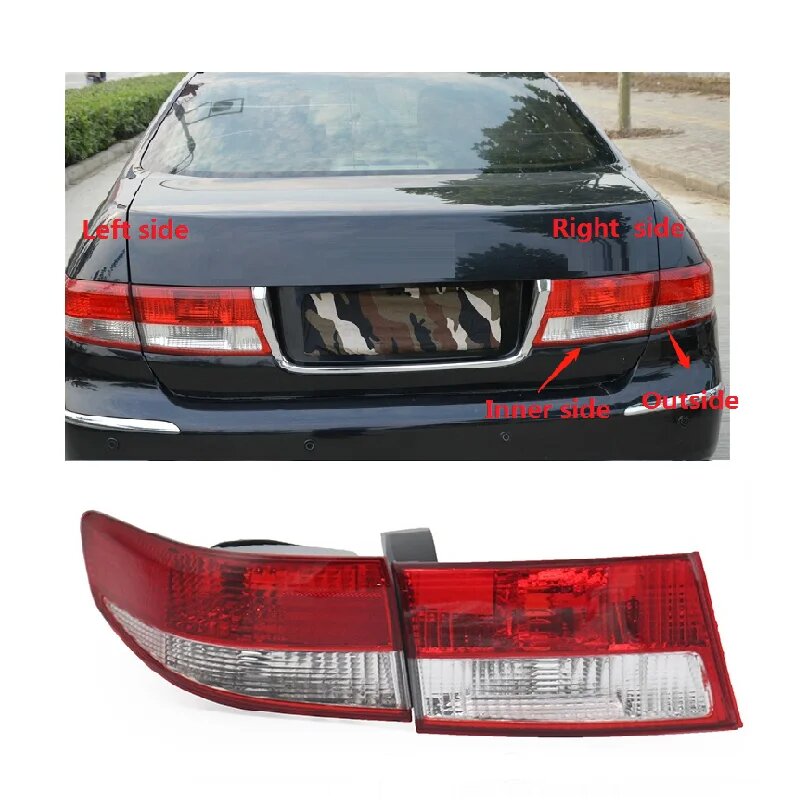 Задняя лампа Honda Accord 2003-2005, Left Outside, черный