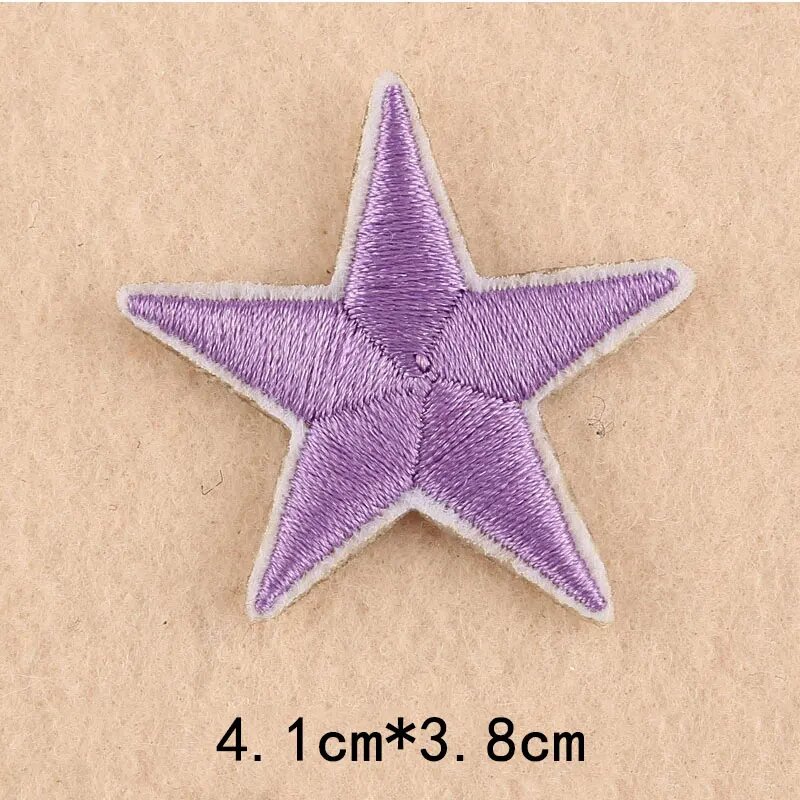 Нашивка звездочка сиреневая 4.1x3.8 см