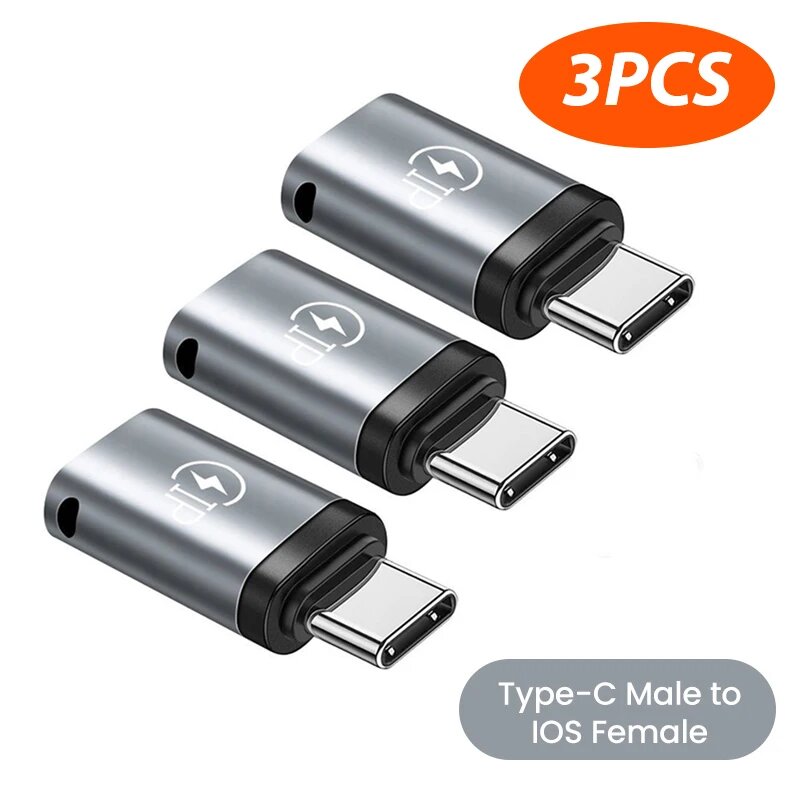 Адаптер USB C к Lightning IOS Type-C «папа» — «гнездо» Lightning, 20 Вт, быстрая зарядка, передача данных для iPhone15 Pro ProMax