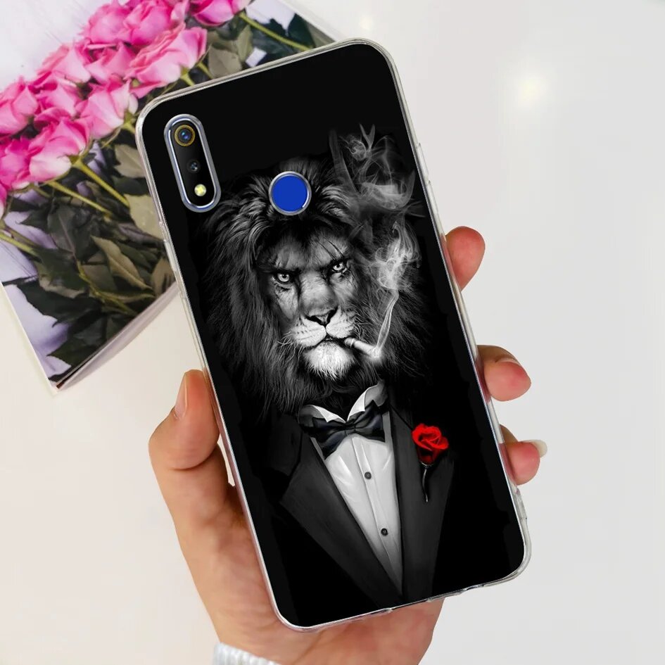 Чехол Realme 3 для Realme 3 Pro, мягкий прозрачный силиконовый защитный чехол с бабочкой для Realme 3i Realme3 i 3Pro, бампер