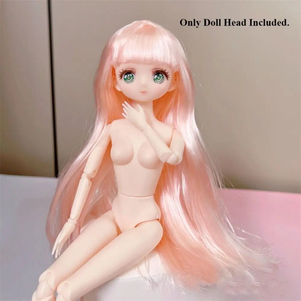 Кукольная голова 1/6 BJD, розовые волосы, цвет 8