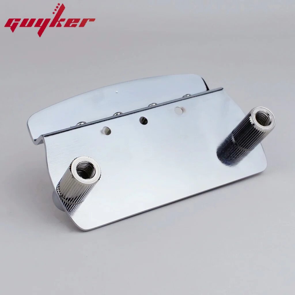GUYKER Chrome Classic 4 String Hard Tail Fixed Bass Bridge — фото 1