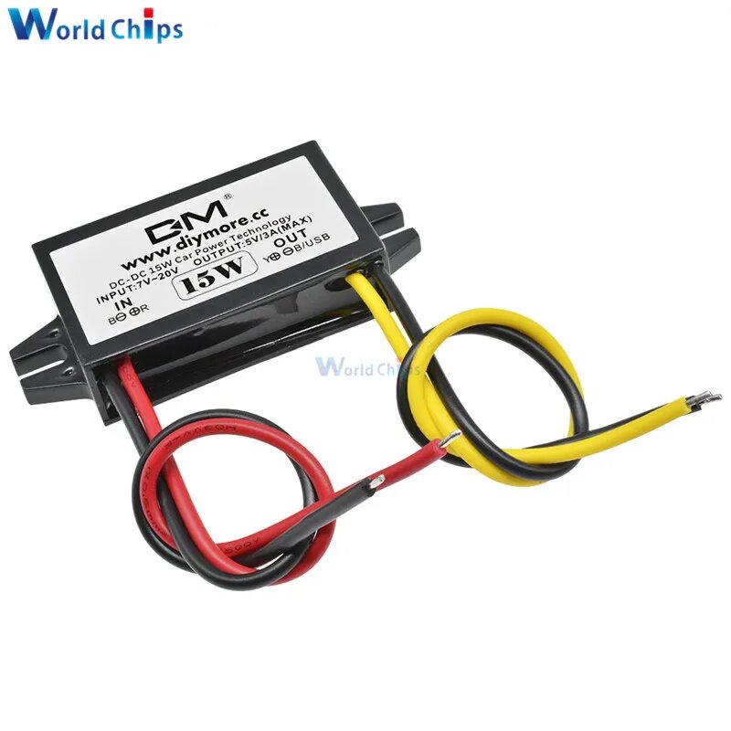 DC-DC Step Down Buck Converter, Single Female USB — фото 1