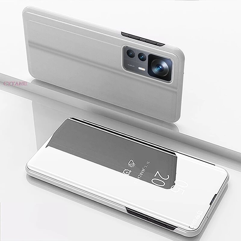 Чехол для телефона Xio mi 13 Lite, умный зеркальный флип-чехол для Xiao mi 13 Lite, mi серебристый