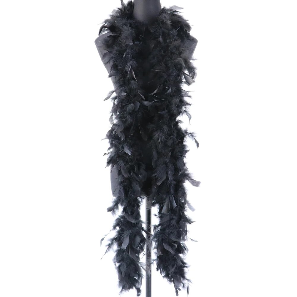 Боа из перьев черный, 2м, Color: 14 Black