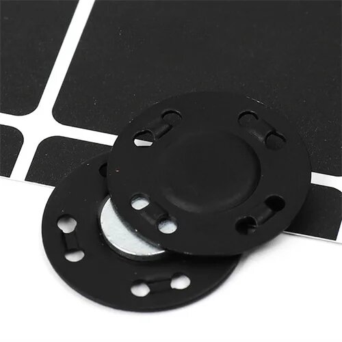 Магнитные пуговицы 5 шт 12.5mm 5pairs, black