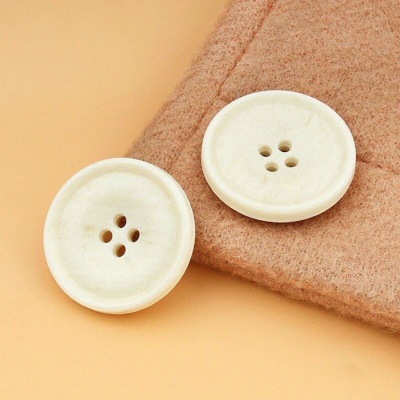 Пластиковые пуговицы ZheHui чёрные 10 штук Бежевый, 1pcs 15mm, White
