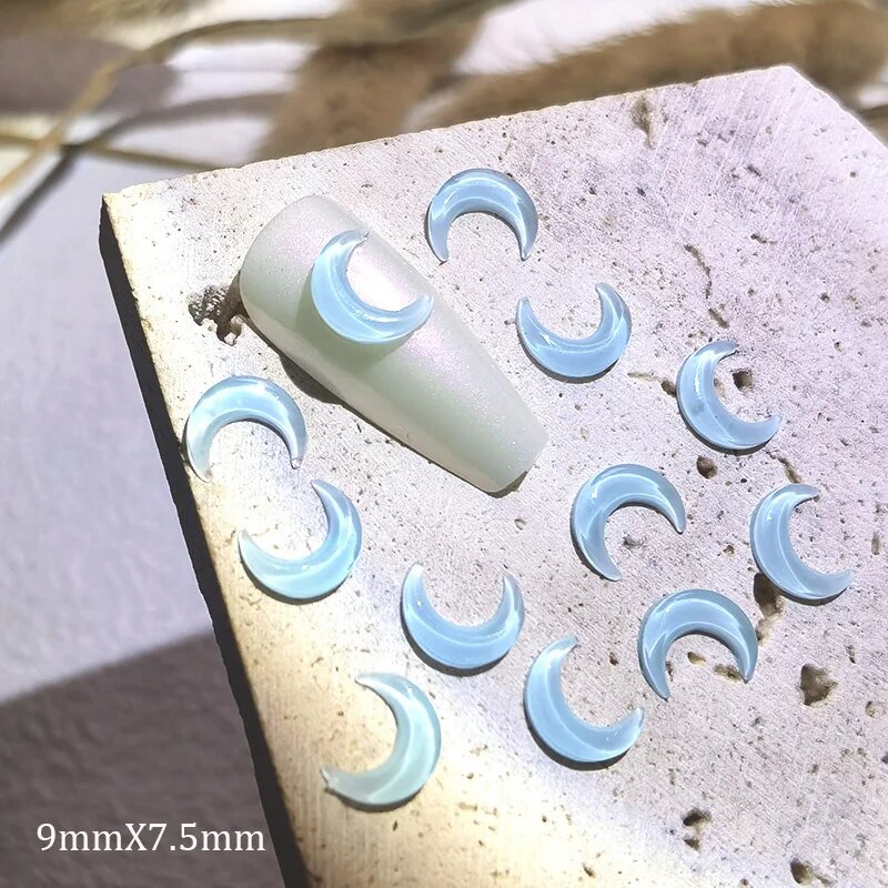 Подвески для ногтей OAKRGB 20 шт, смола, прозрачные Синий, blue
