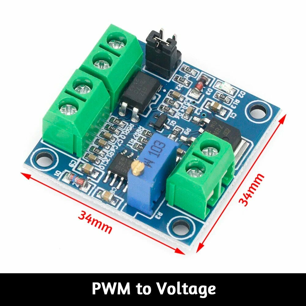 Модуль преобразователя ШИМ в напряжение 0-10В PWM to Voltage